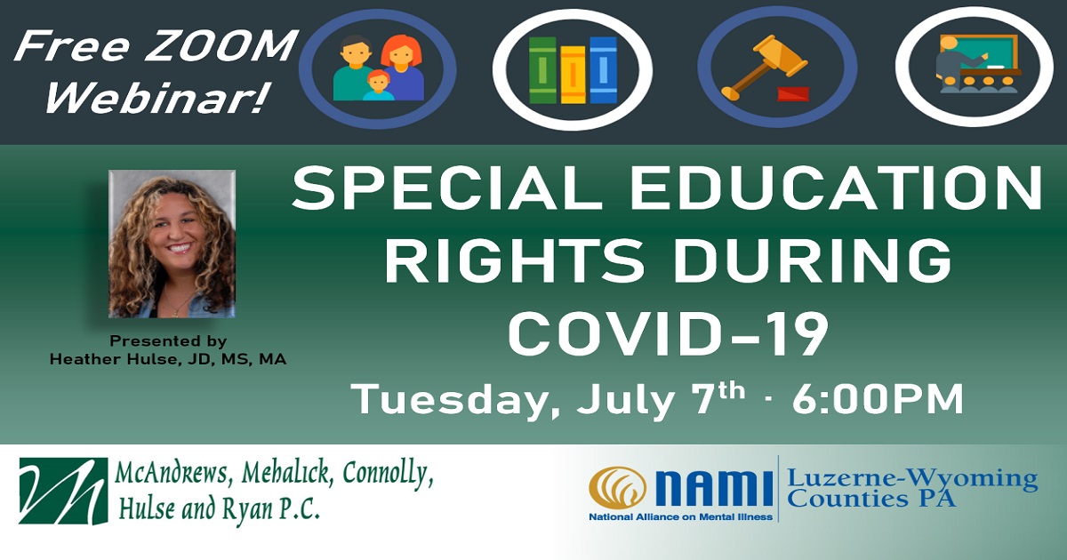 July 7th, 2020: Special Education Rights During COVID-19 - McAndrews Law Firm