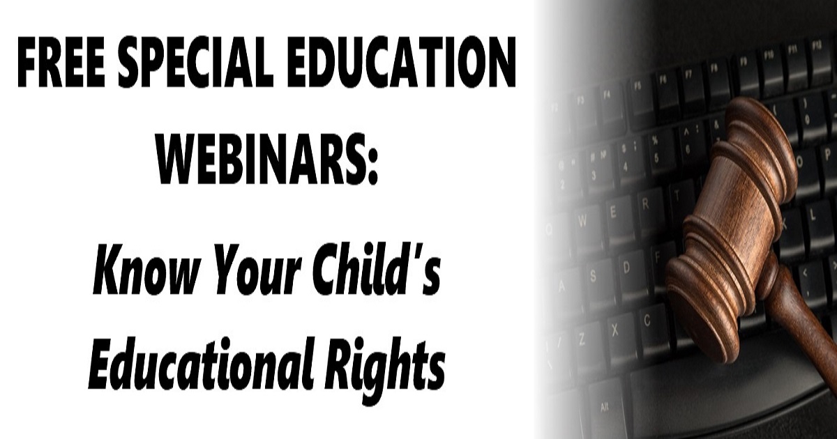 Free February Special Education Webinars - McAndrews Law Firm